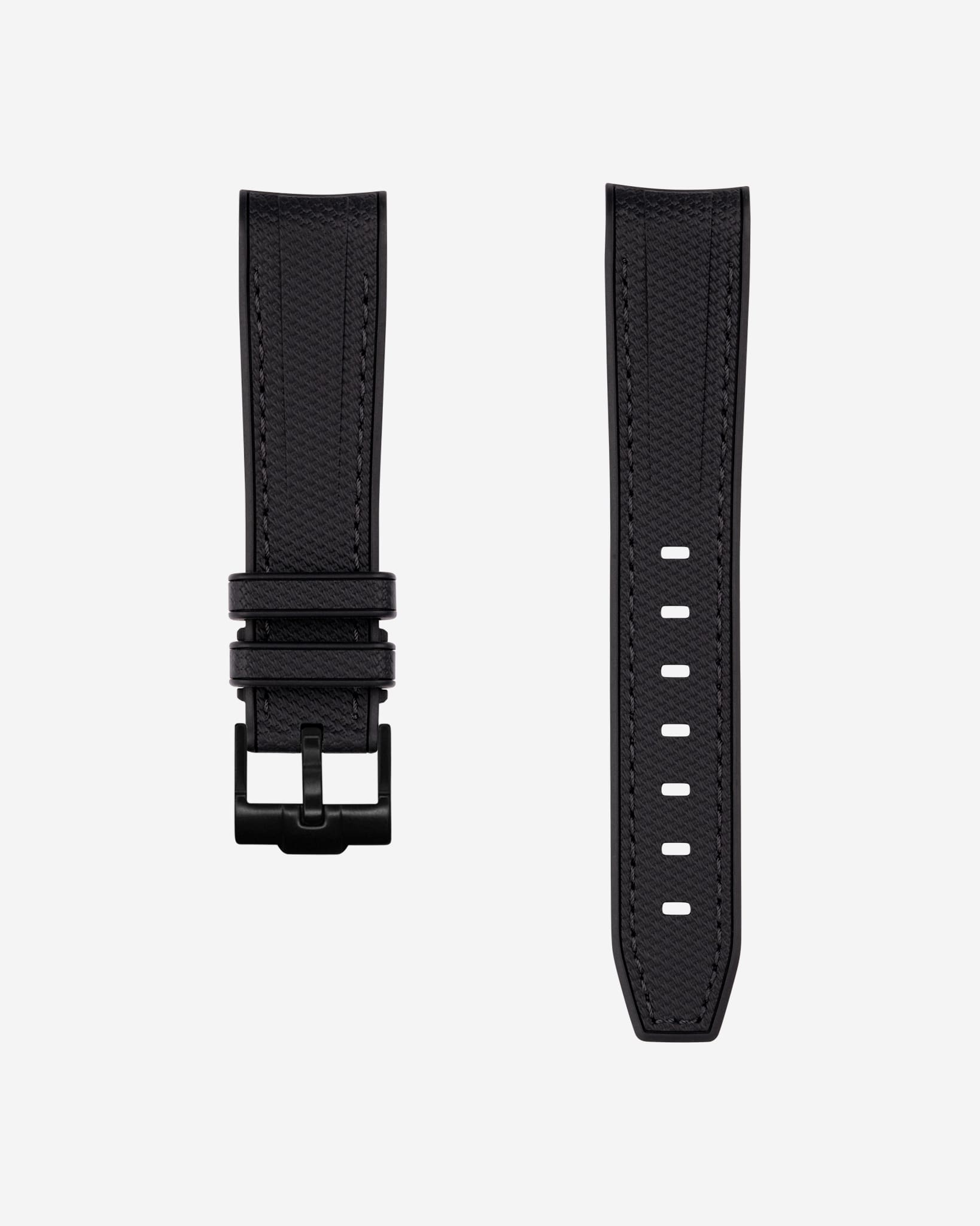 Curved Premium Rubber Strap - Black